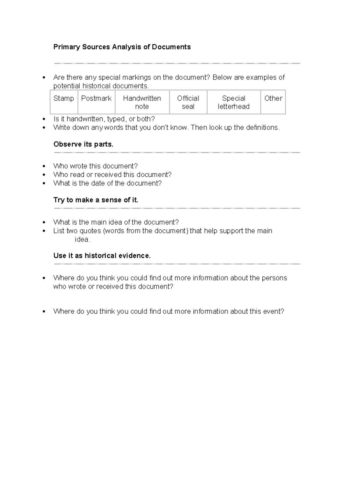 HIST 201: Primary Sources Analysis & Historical Document Insights - Studocu