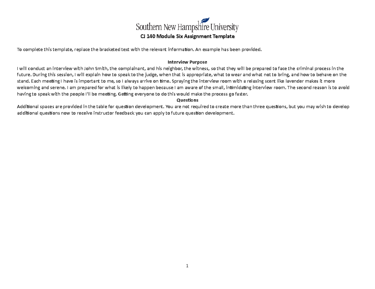 CJ-140 6-2 - Communication skills for crininal justice - CJ 140 Module ...