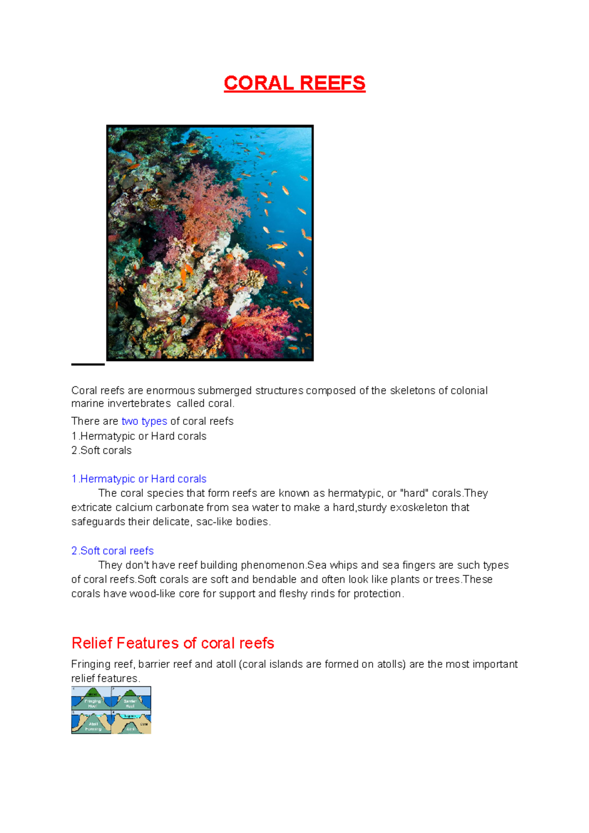 GR3B05 Coral Reefs - Geography lecture notes on oceanography - CORAL ...