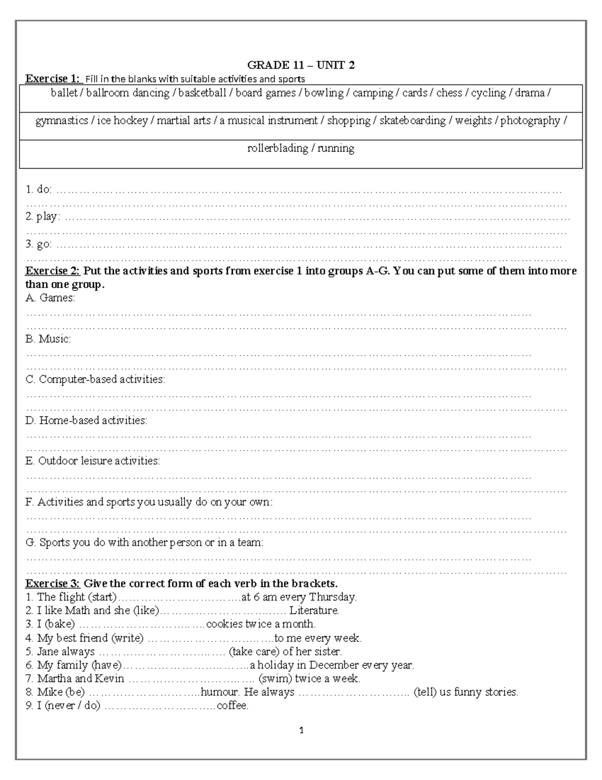 BÀI TẬP BỔ TRỢ ANH 11 Friends Global - UNIT 2 CÓ GIẢI CHI TIẾT - Studocu