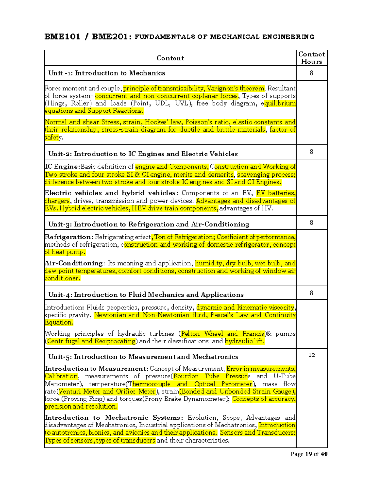BME101 BME201: Key Topics in Mechanical Engineering Fundamentals - Studocu