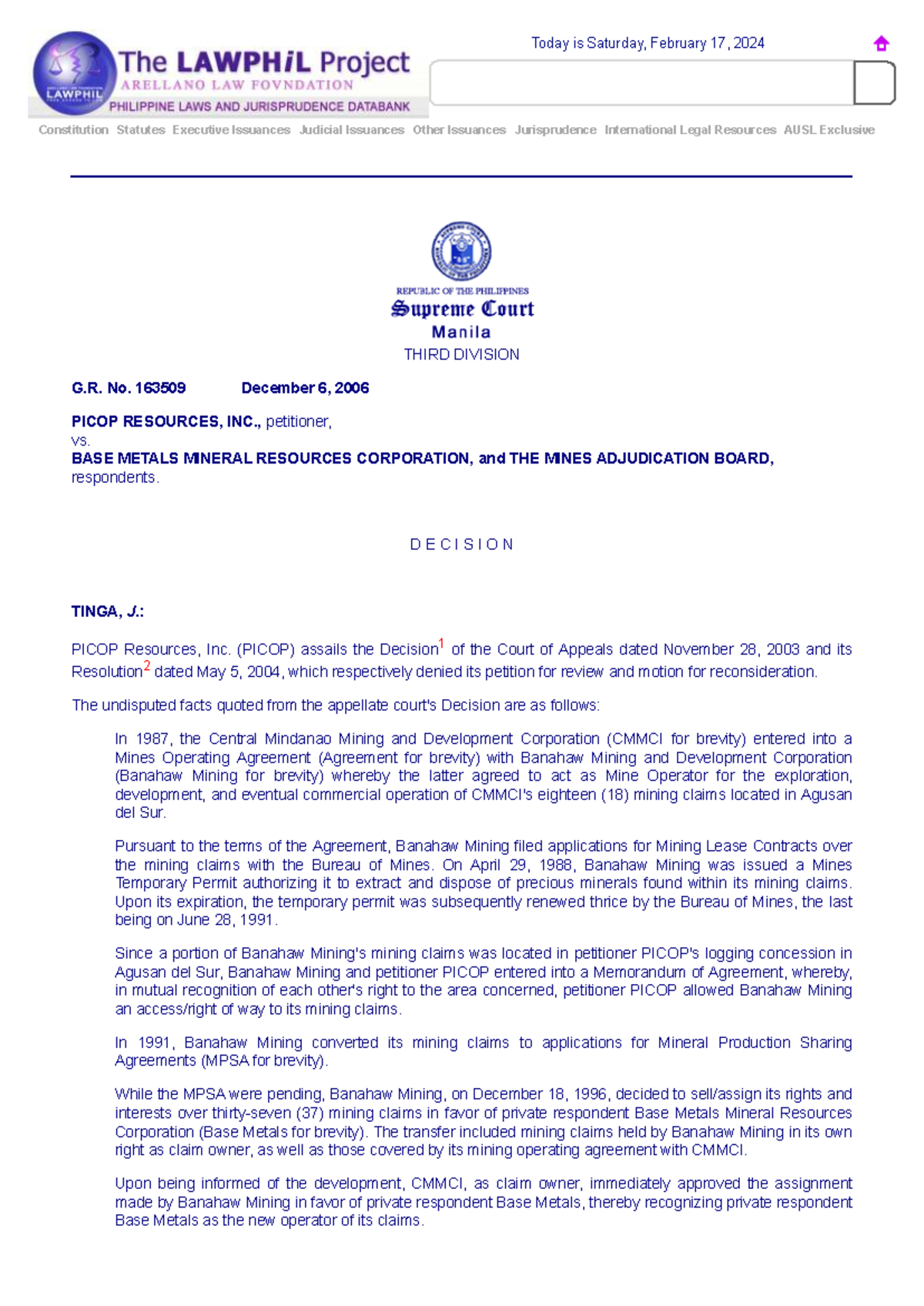 Compilation of Assigned Cases: AUSL Legal Studies G.R. No. 163509 - Studocu