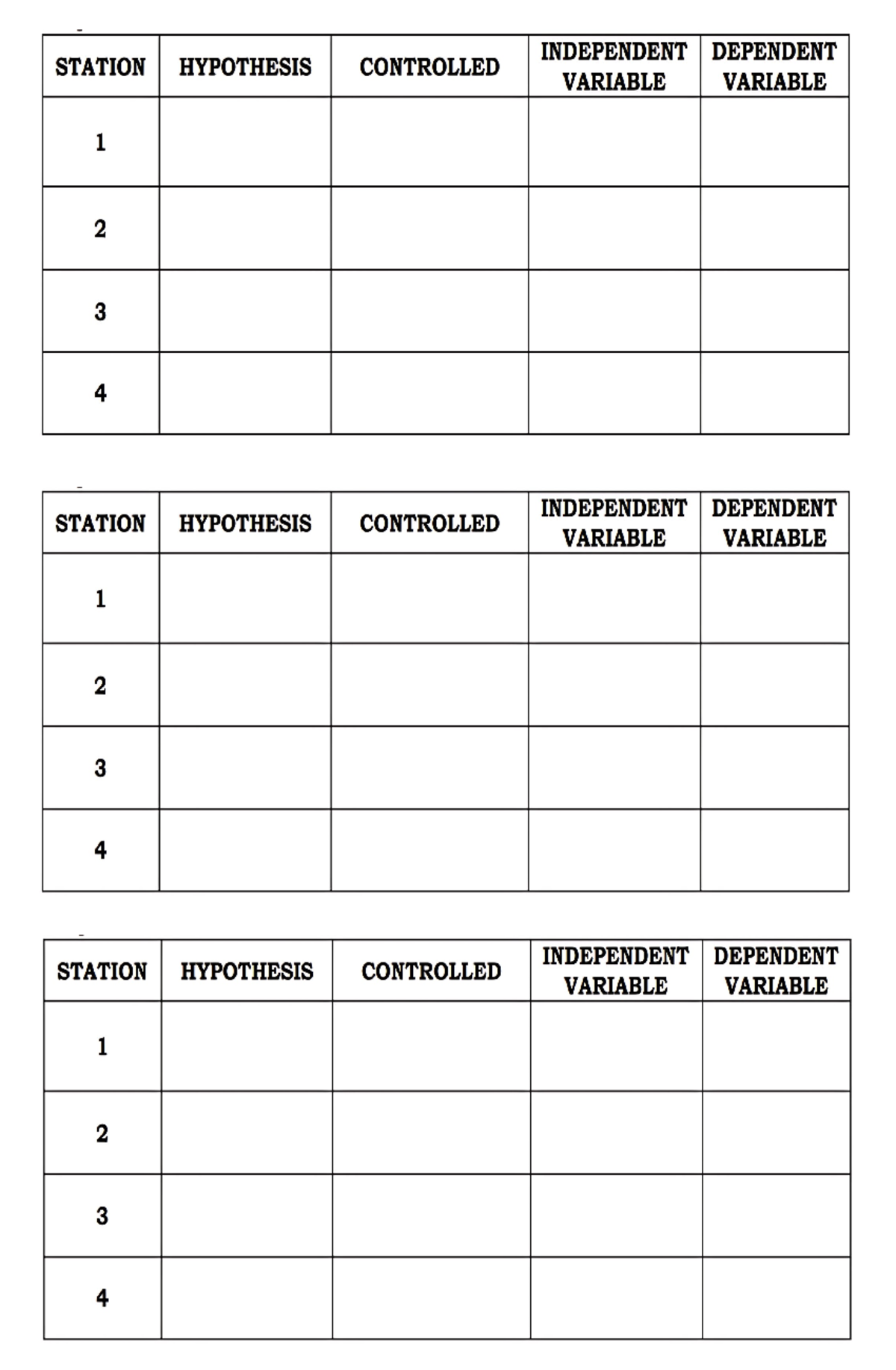 Activity Station answer sheet - Physical science - INDEPENDENT ...