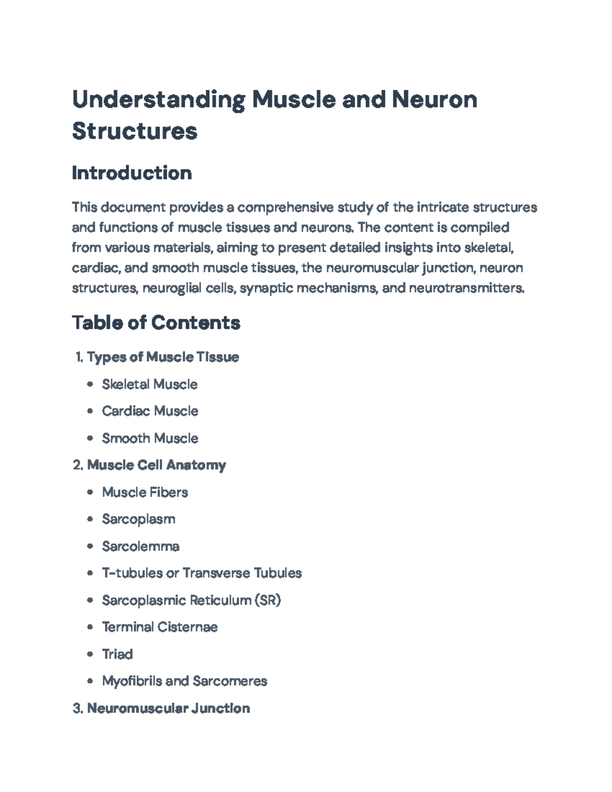 Understanding Muscle and Neuron Structures: In-Depth Analysis of ...