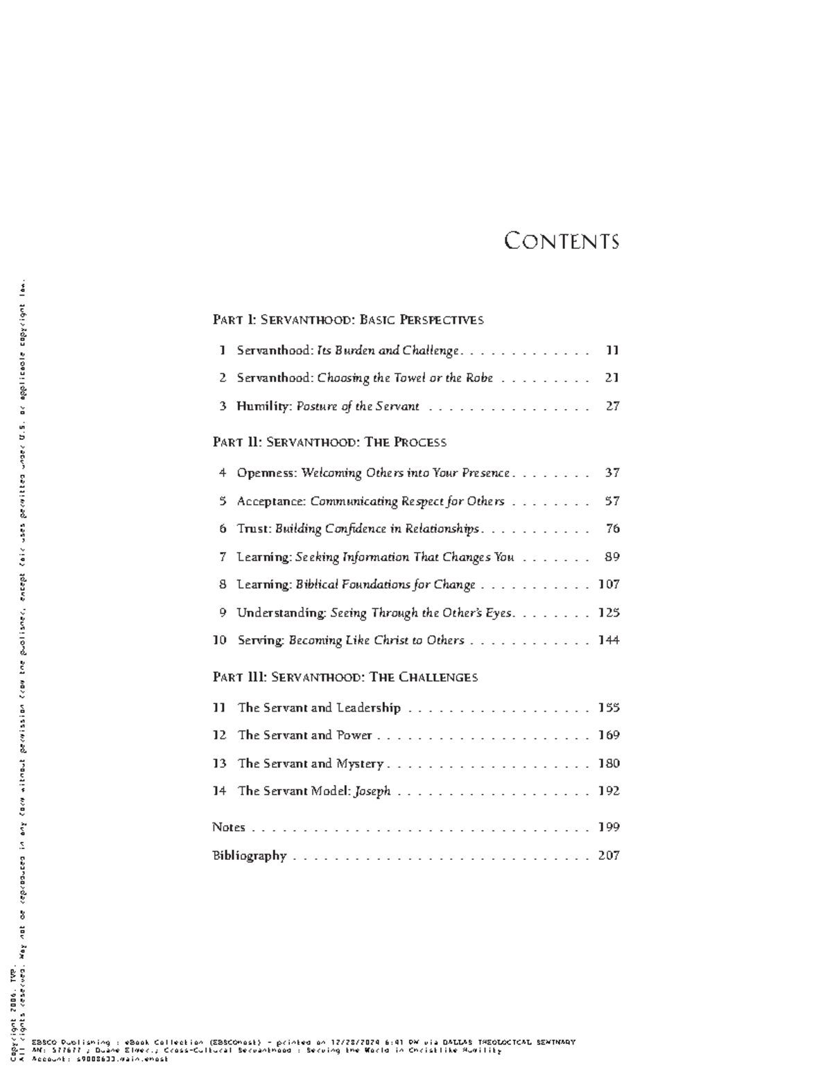 Duane Elmer Cross Cultural Servanth 2006 Contents - CONTENTS P ART I: S ...