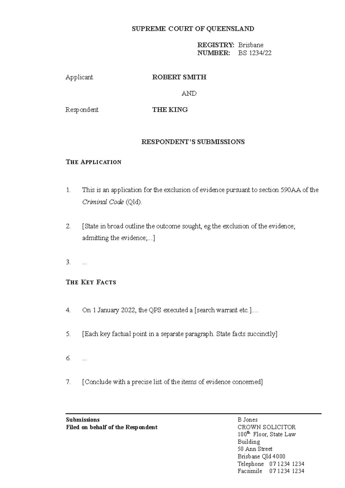 Skeleton Submissions on Criminal Moot Sept 22 - SUPREME COURT OF ...