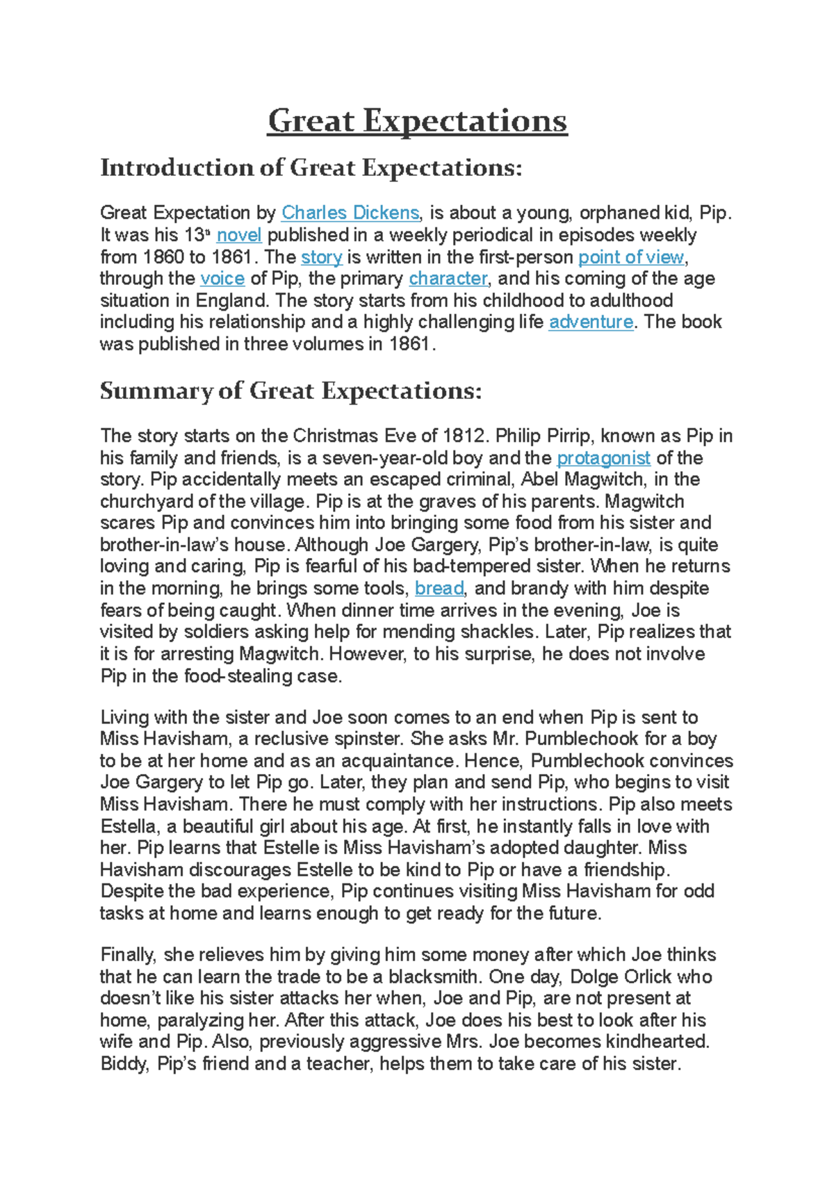 Great Expectations - Great Expectations Introduction of Great ...