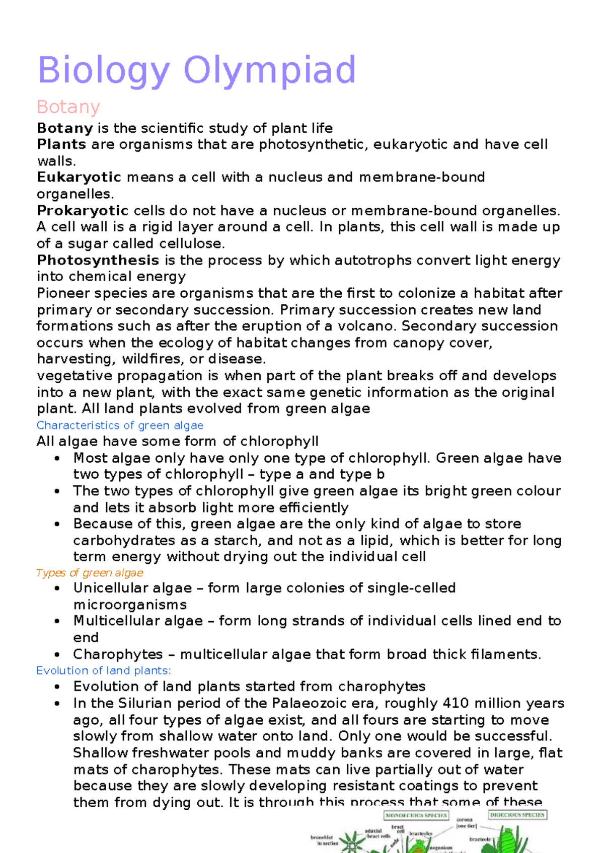 Biology Olympiad: Comprehensive Study of Botany and Plant Evolution ...