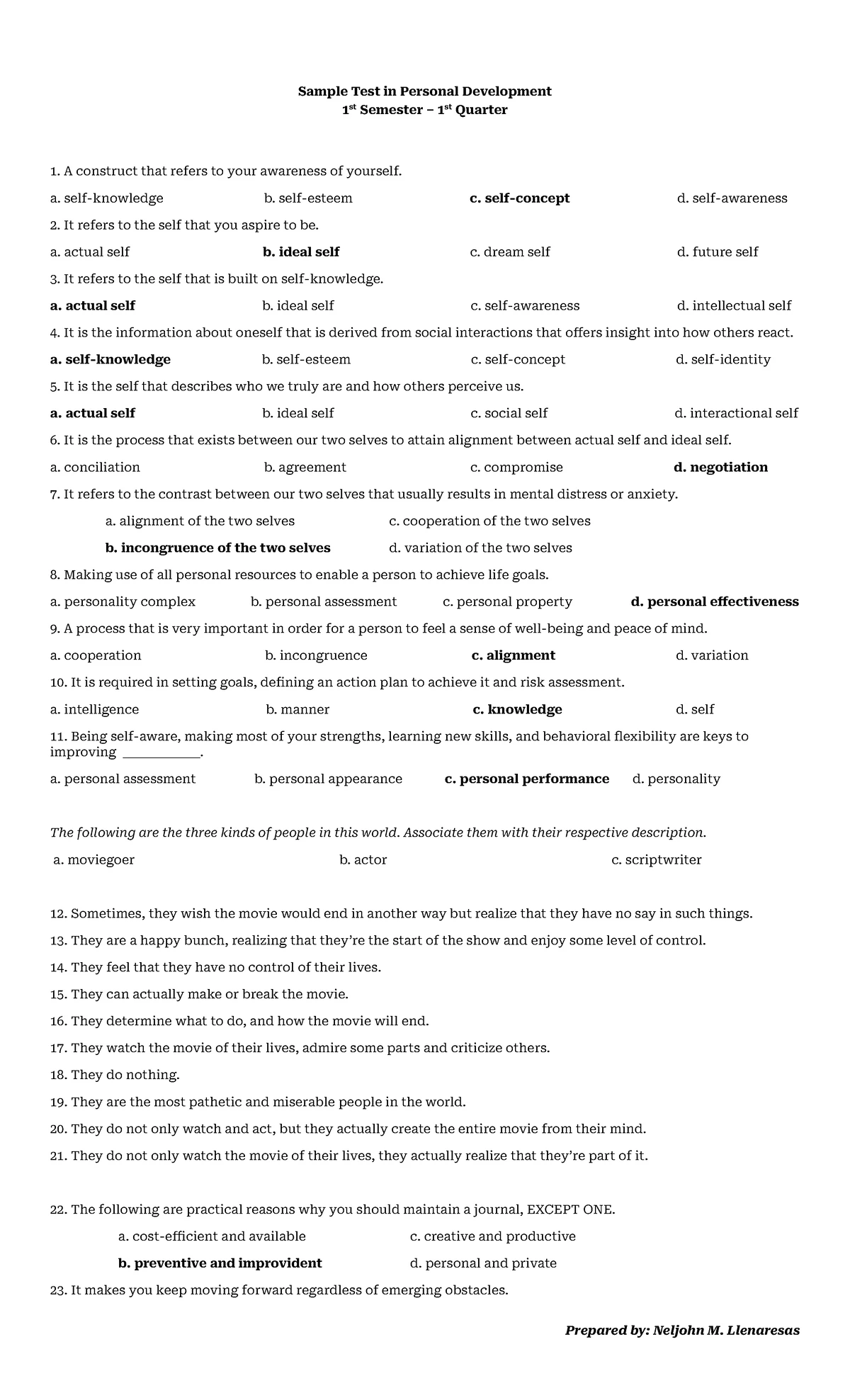 Personal Development-Module 1 - PERSONAL RELATIONSHIPS Relationship A ...