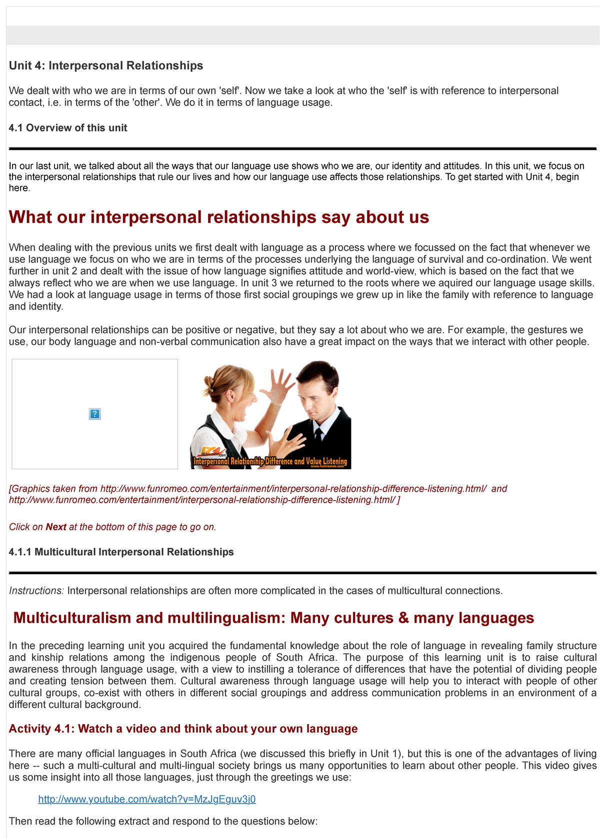 Unit 4 - Study Unit 4 Language Through An African Lens. - Unit 4 ...