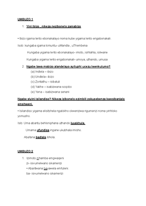 [Solved] Chaza ukuthi isabizwana soqobo senza muphi umsebenzi nokuthi ...