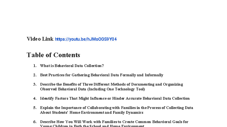 EDU 301: Behavioral Data Collection Best Practices and Methods - Studocu