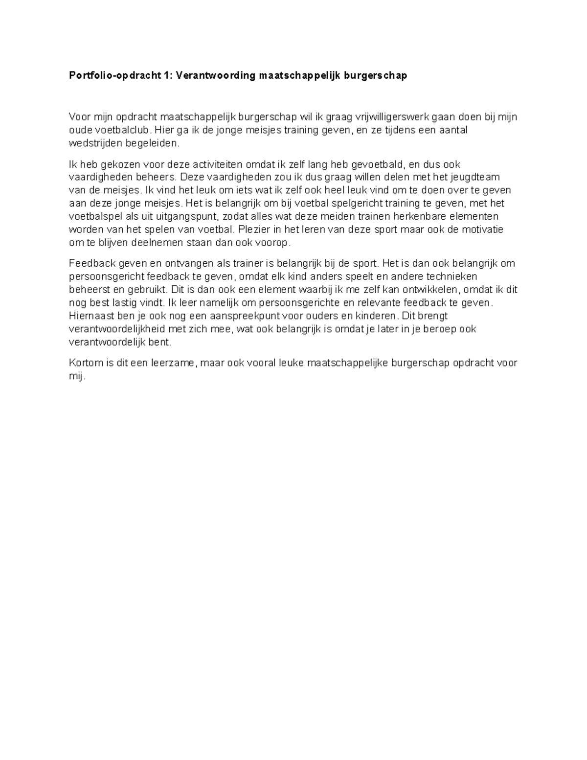 Portfolio Opdracht 1: Verantwoording Maatschappelijk Burgerschap ...