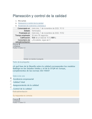 Normas y control de calidad semana 1 - Normas y control de calidad 1. Mis cursos 2. Normas y ...