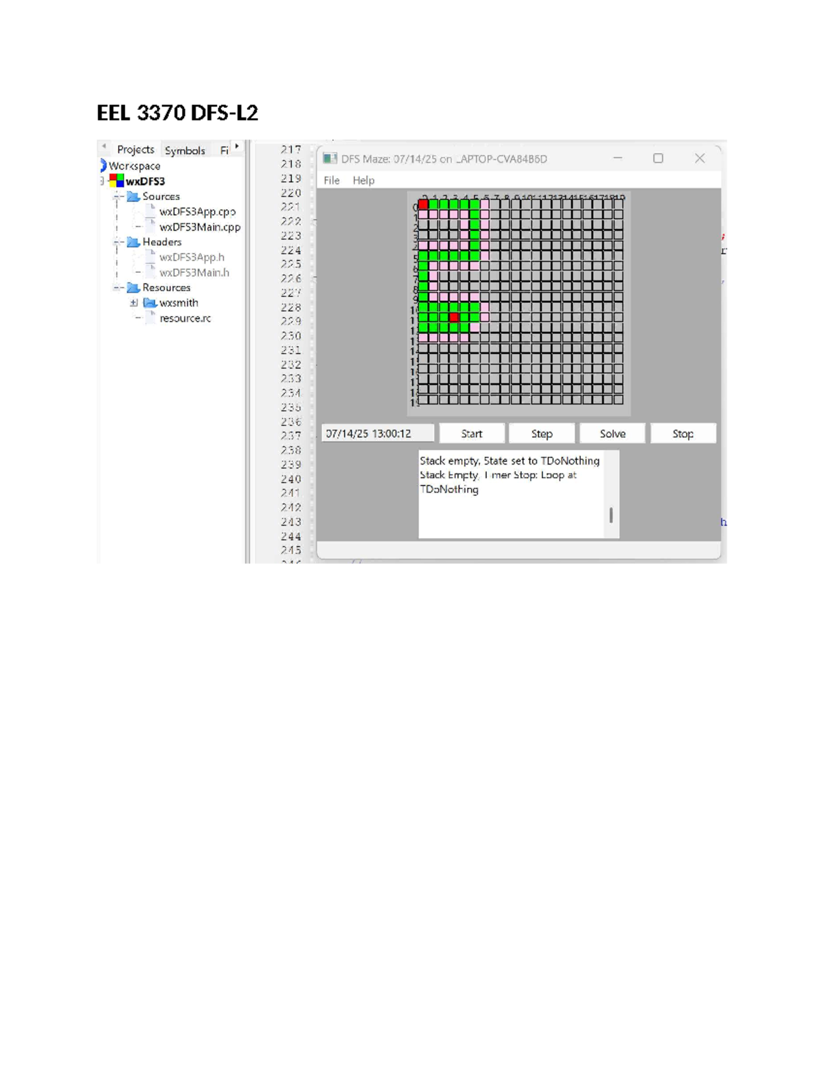 EEL 3370 Final Project: DFS Maze Implementation - Studocu