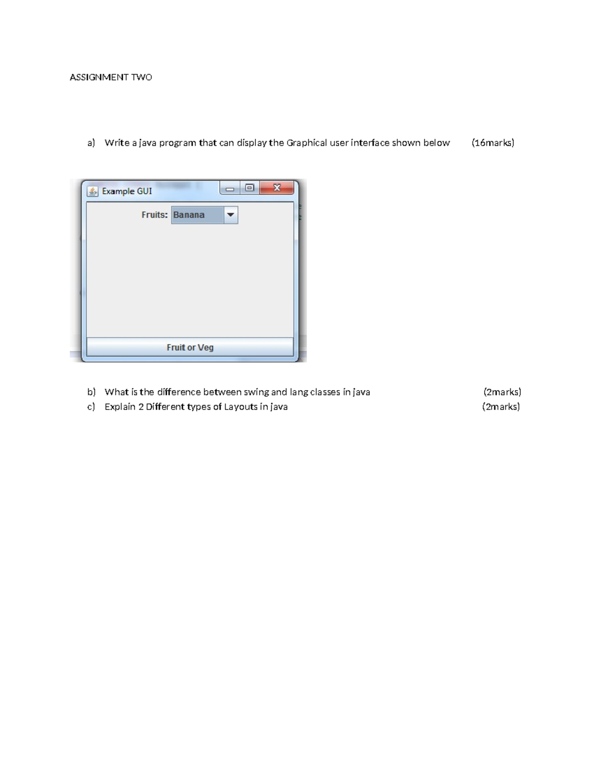 Assignment TWO - OOP 1 - Object Oriented Programming language ...