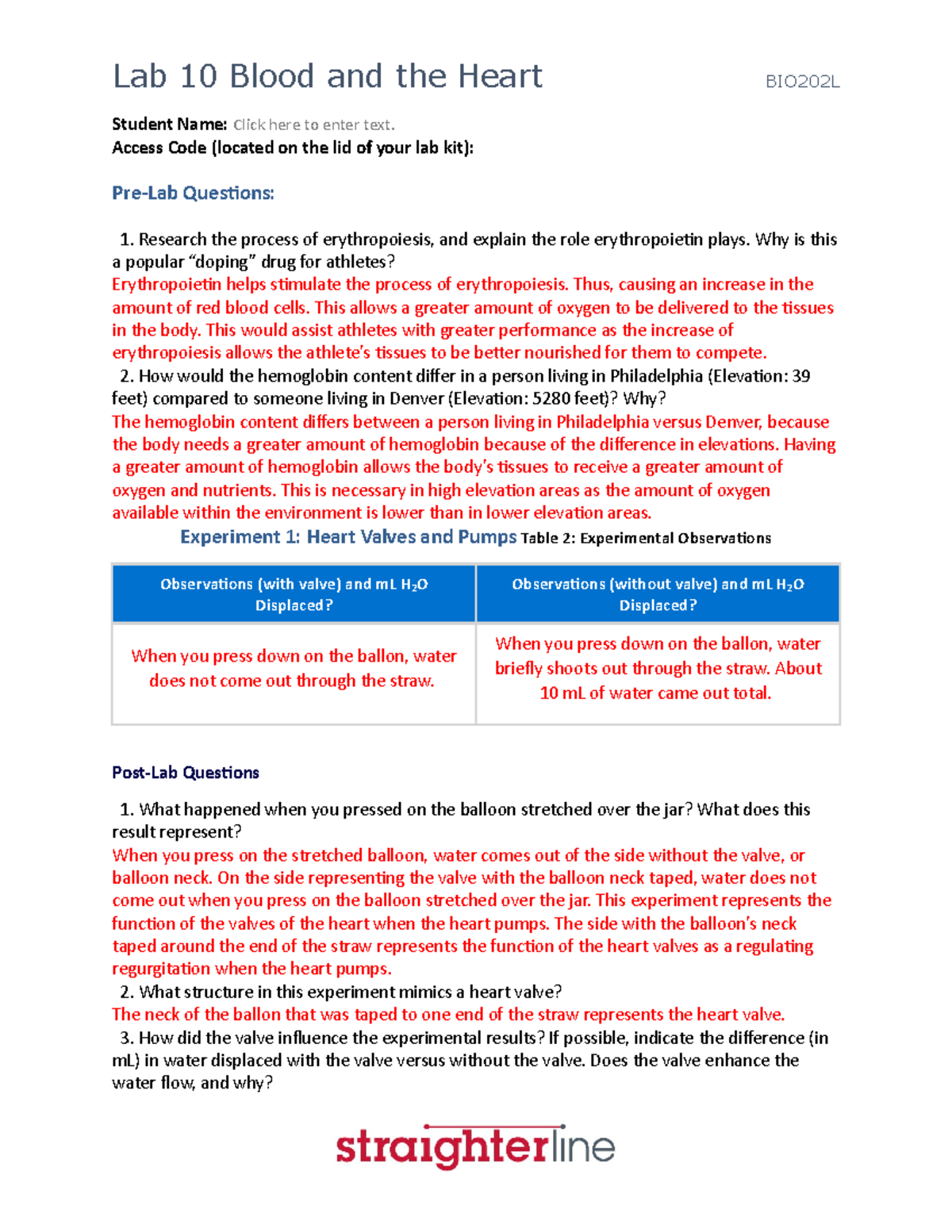 BIO202L Lab 10 - Lab 10 assignment - Straighterline - Student Name: Click here to enter text ...