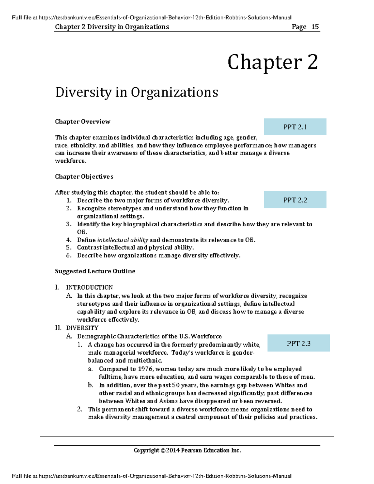 Chapter 2: Understanding Diversity in Organizations (MGT 101) - Studocu