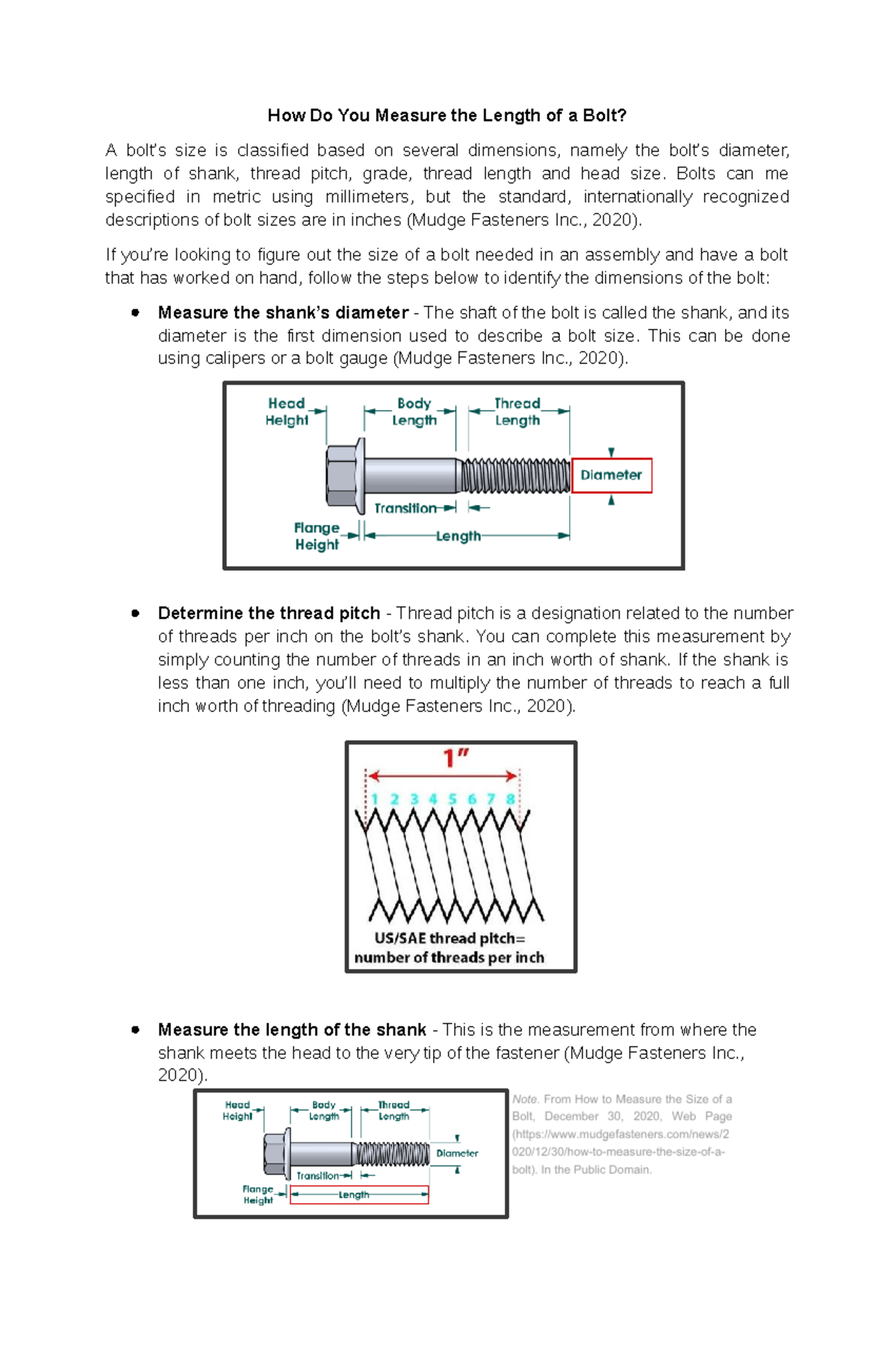 Measuring the Length of a Bolt - How Do You Measure the Length of a ...