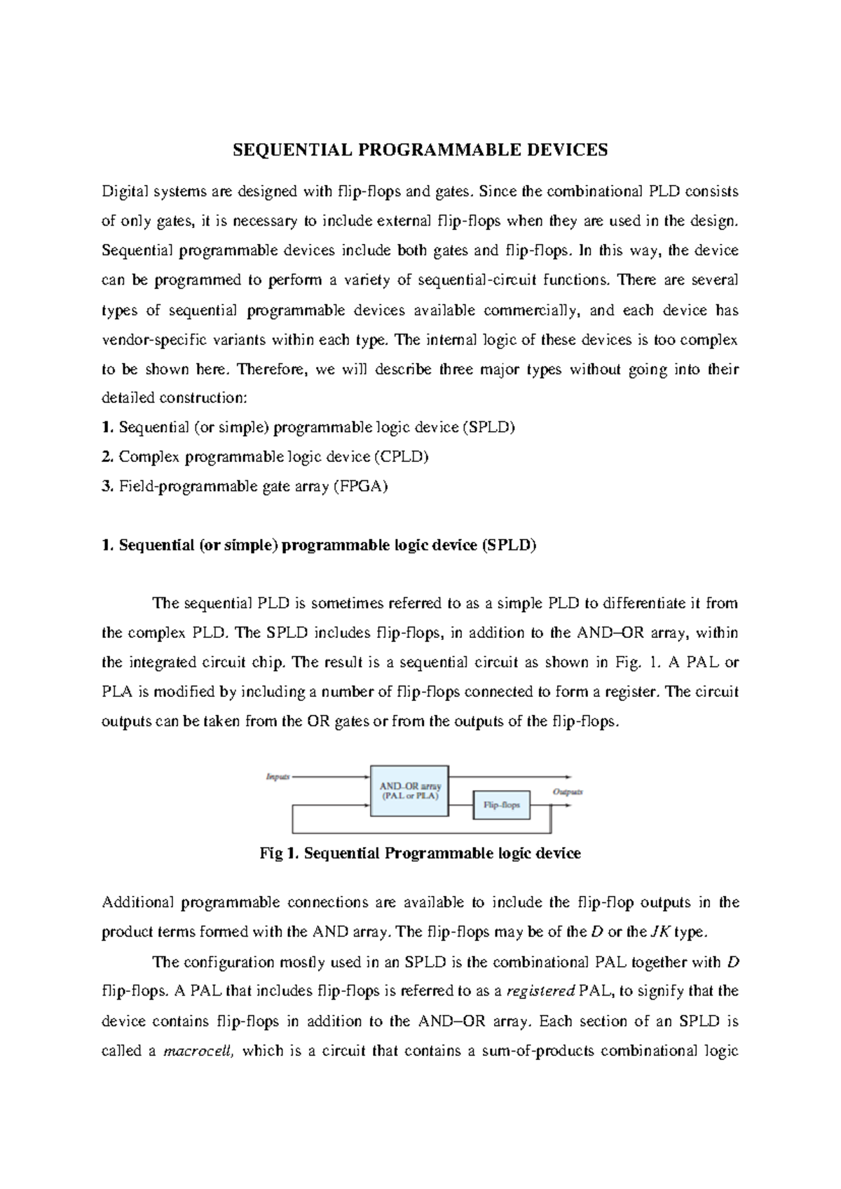 Unit-5: Lecture Notes on Sequential Programmable Devices - Studocu