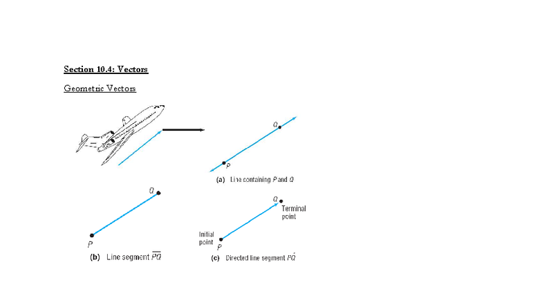 Section 10.4: Geometric Vectors and Their Operations (MAC1114 ...