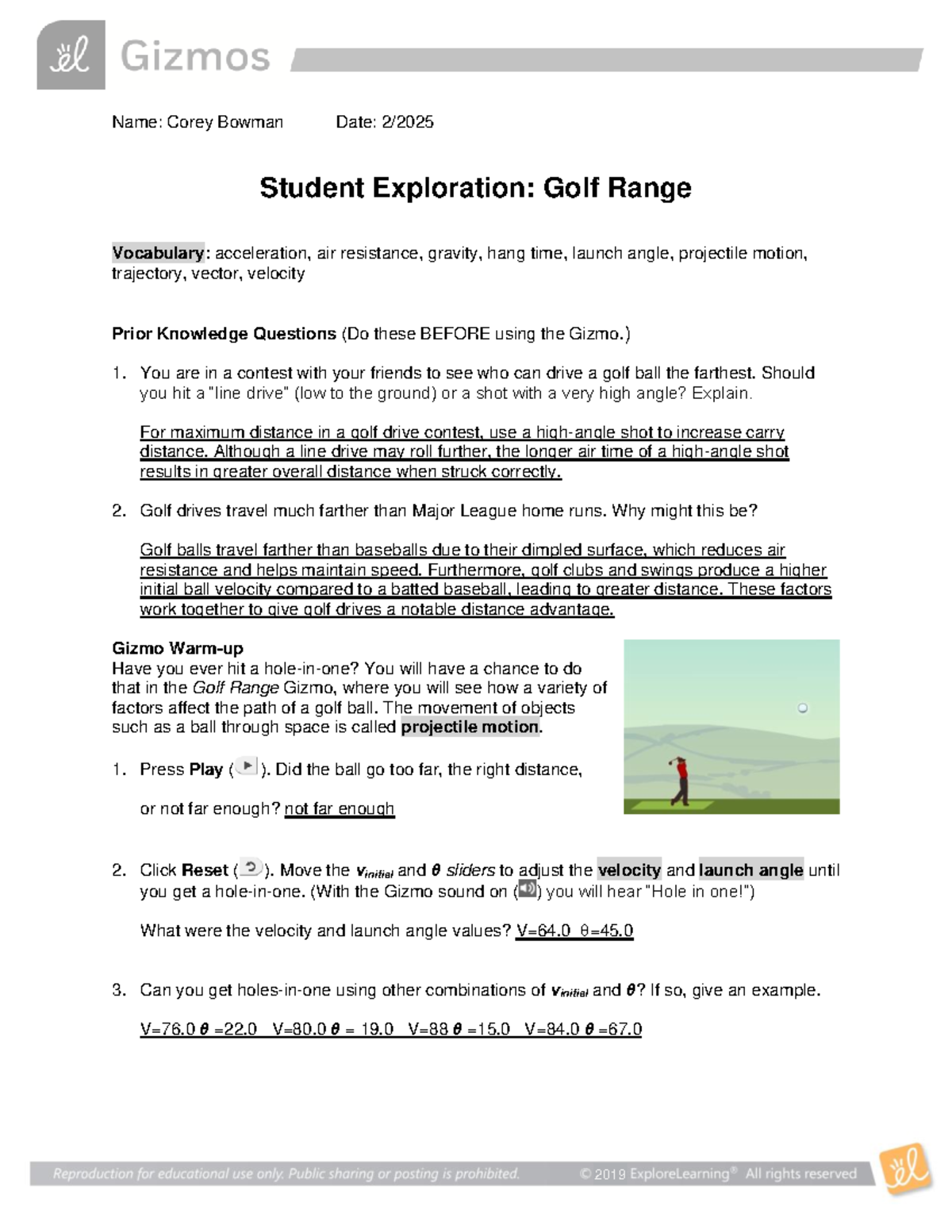 Golf Range SE: Exploring Projectile Motion & Launch Angles in Physics ...