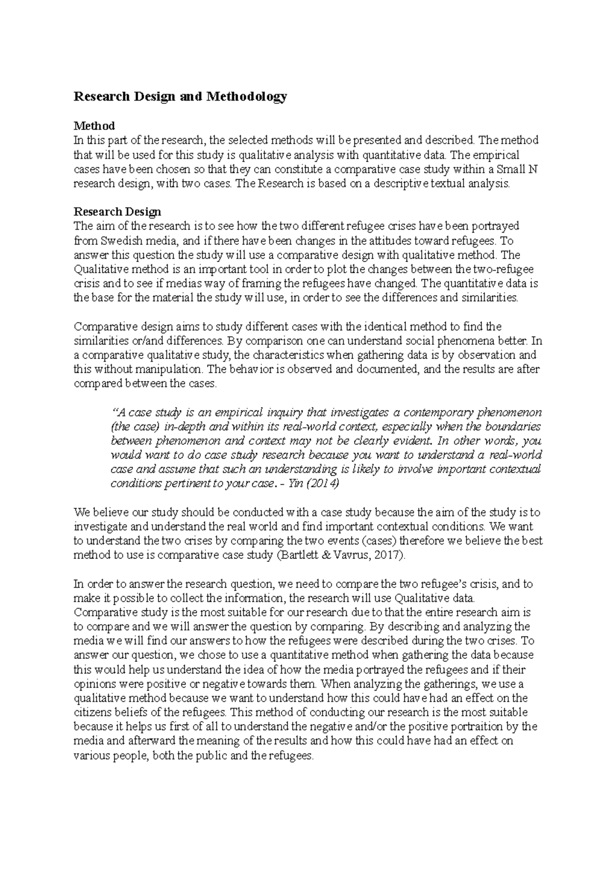 C-uppsats metod del - Research Design and Methodology Method In this ...