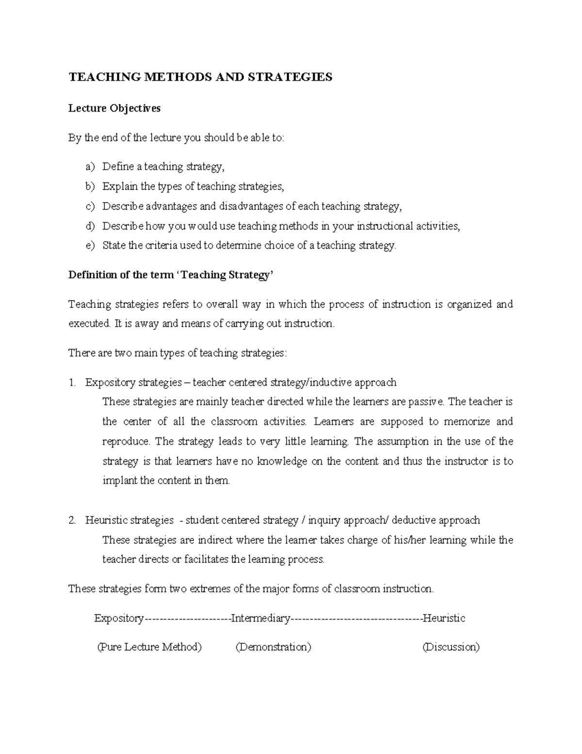 Teaching Methods & Strategies: An Overview of Key Techniques - Studocu