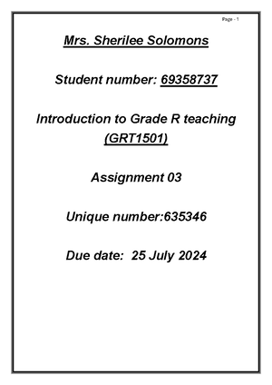 [Solved] What is the purpose of the theme table in the Grade R ...