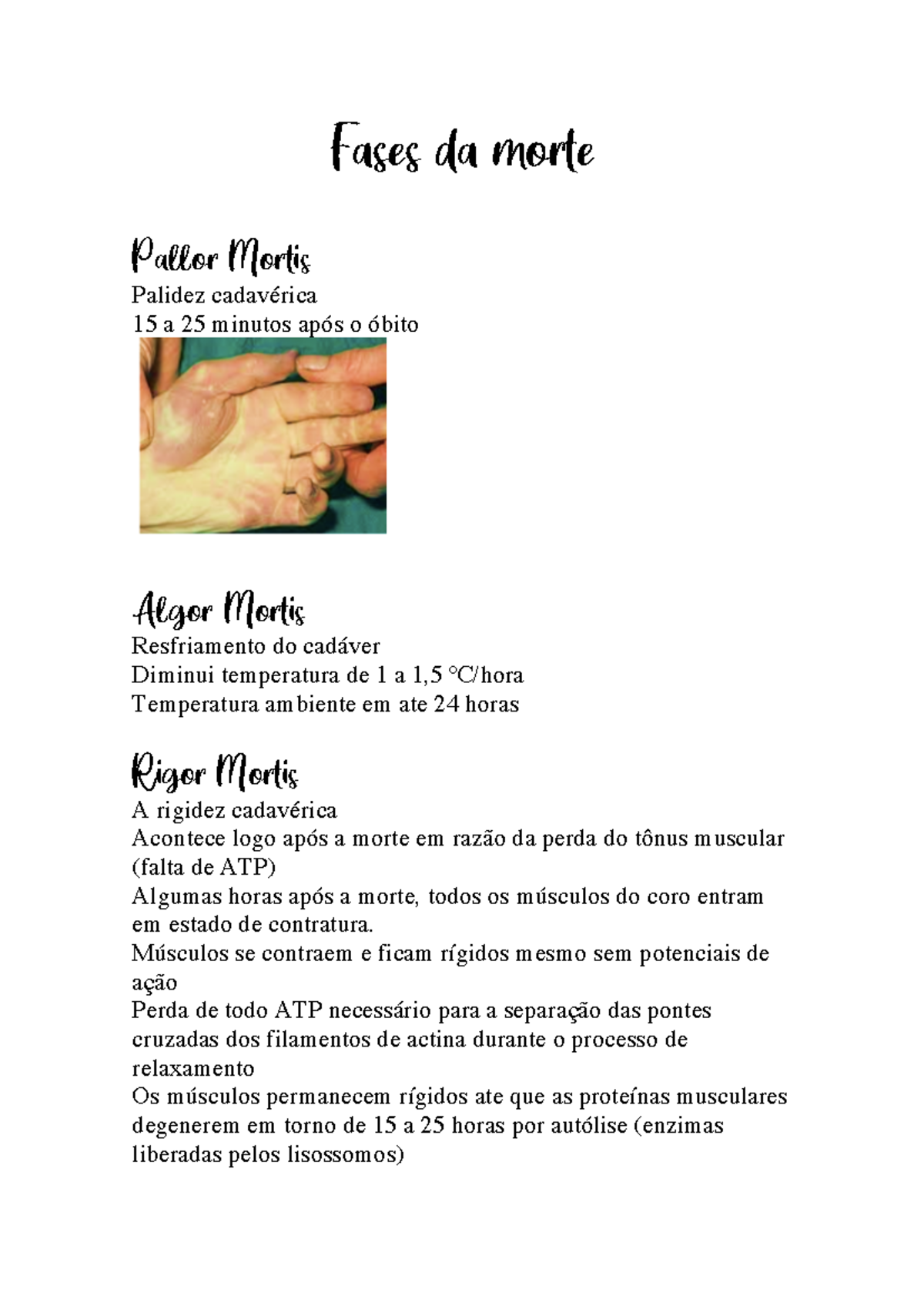 Fases Do Livor Mortis TÉCNICA DE NECROPSIA EM CÃES E GATOS E