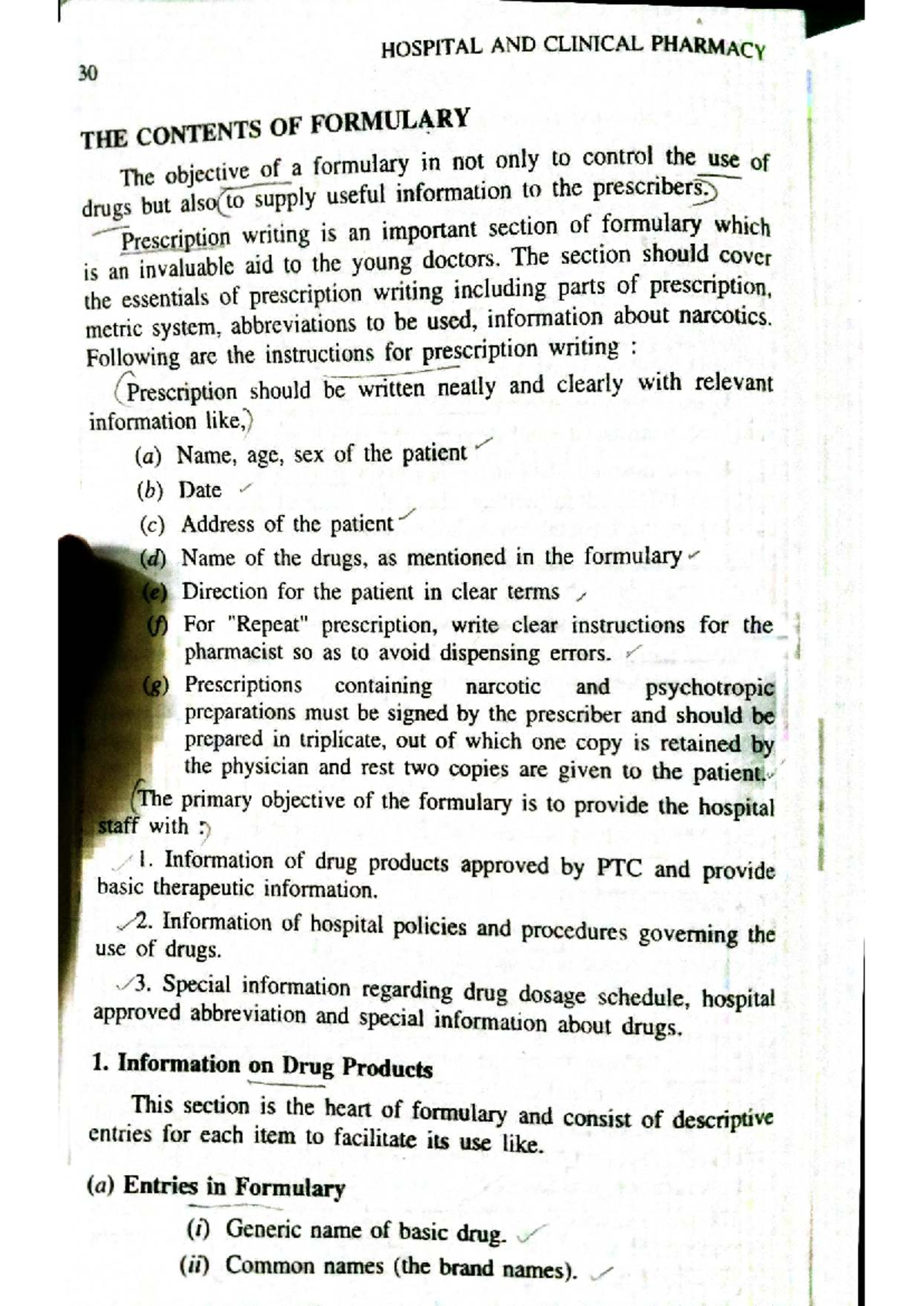 Contents of hospital formulary and Naranjo scale - HOSPITAL AND CLINICAL PHARMACY 30 THE ...