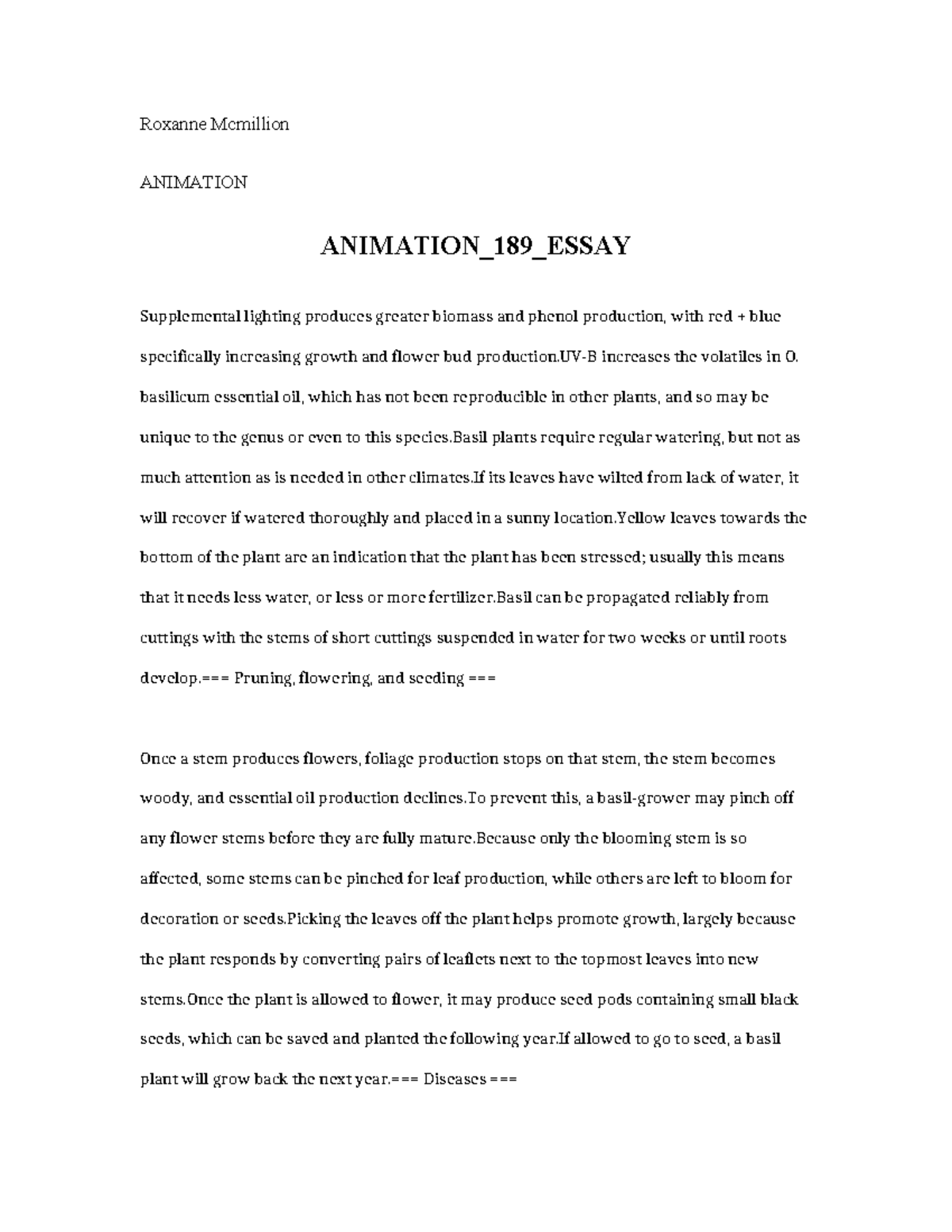 Animation 189 Essay - odjcnxjbncjbshndvxhsvh - Roxanne Mcmillion ...