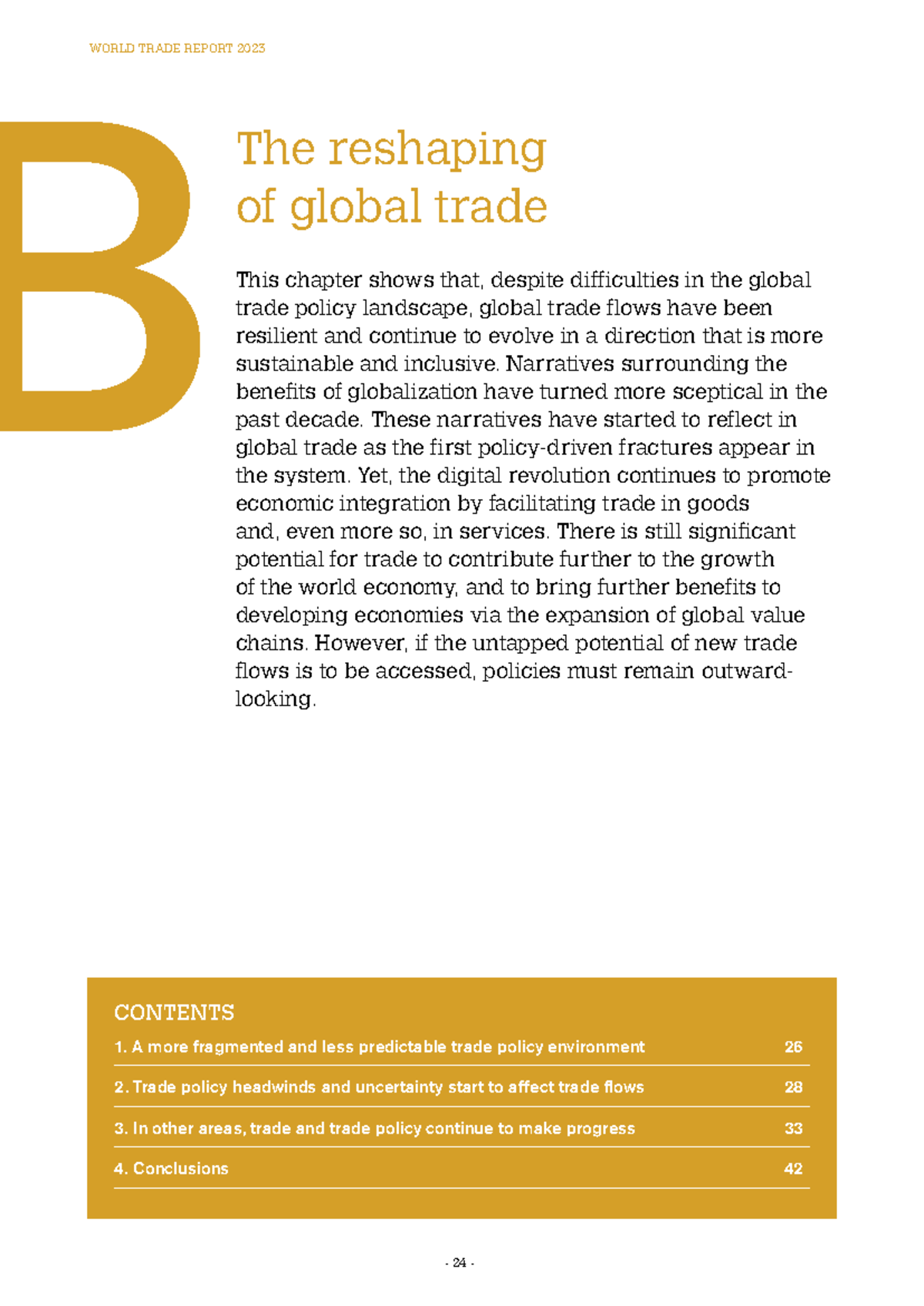 B WORLD TRADE REPORT 2023: The Reshaping of Global Trade Analysis - Studocu