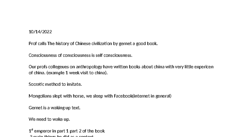 Anthropology 101: Insights from Gernet's "The History of Chinese ...