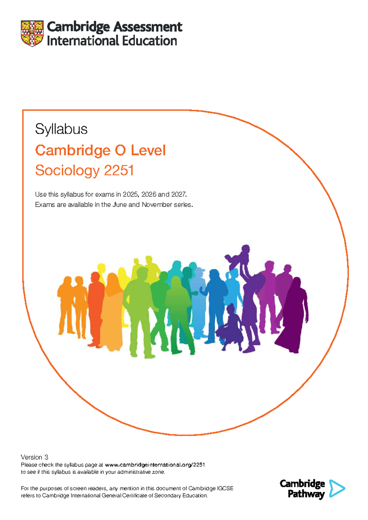 Cambridge O Level Sociology 2251 Syllabus Overview for 2025-2027 - Studocu