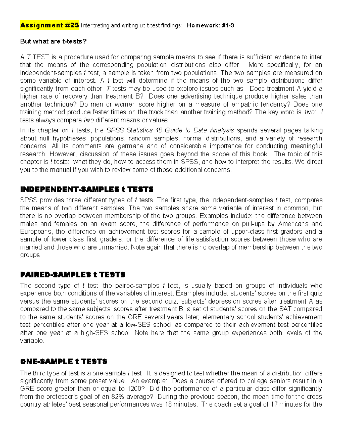 UA Stat Assignment #25: Understanding t Tests and Their Applications ...