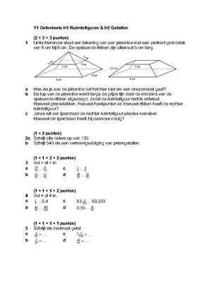 [Solved] Oefentoets kern wiskunde 1 - Wiskunde - Studeersnel