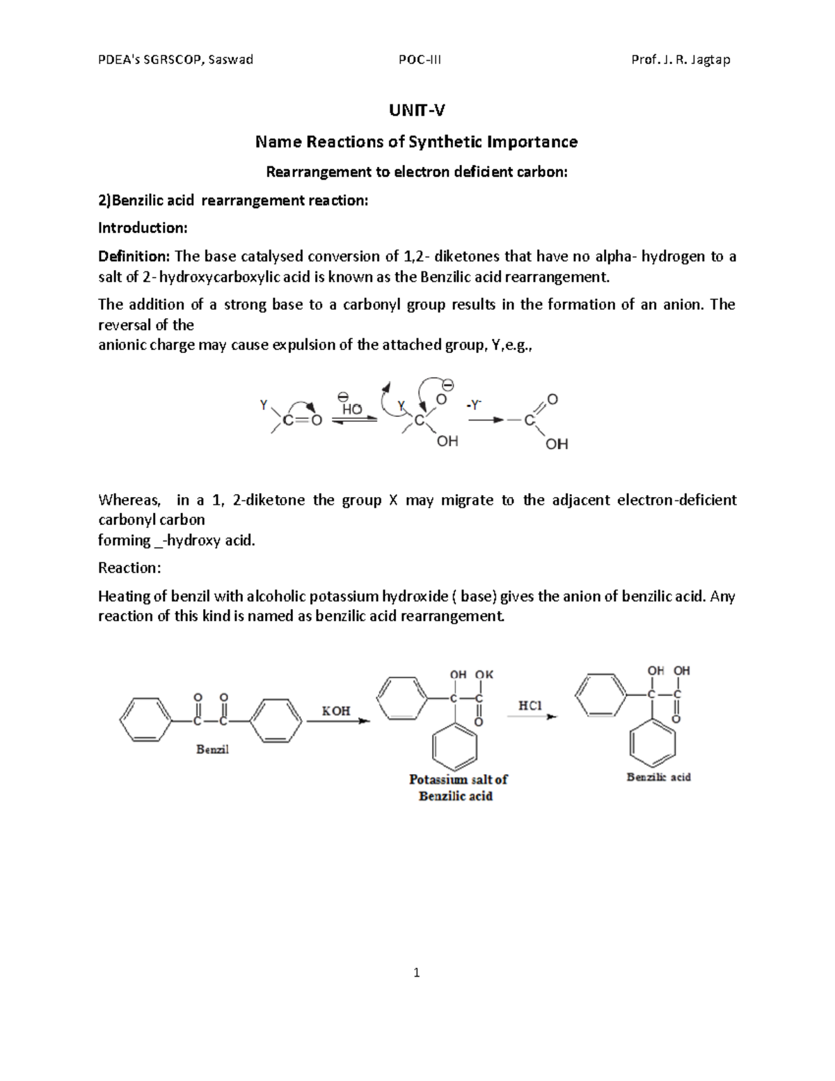 Benzilic Acid Rearrangement Reaction: Mechanism & Kinetics Explained ...
