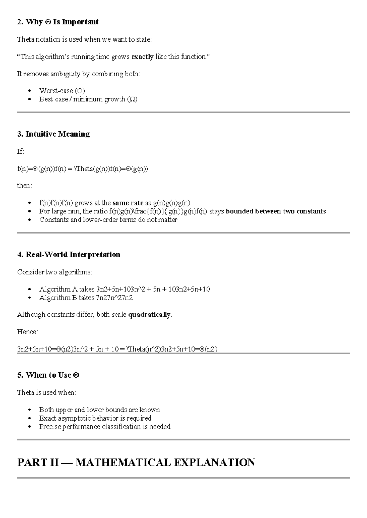 Assignment 2 - DSA: Understanding the Importance of Θ Notation - Studocu