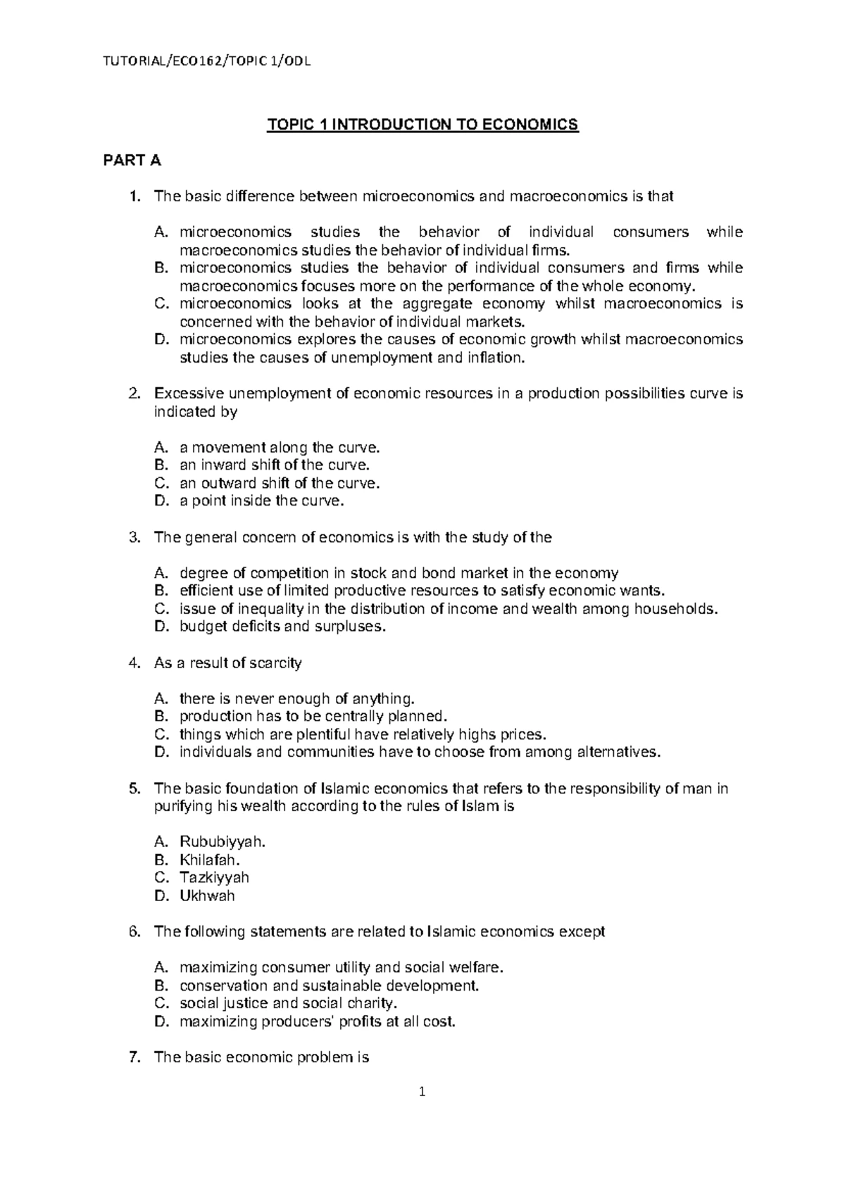 Group Assignment ECO162 - UNIVERSITI TEKNOLOGI MARA ECO 162 ...