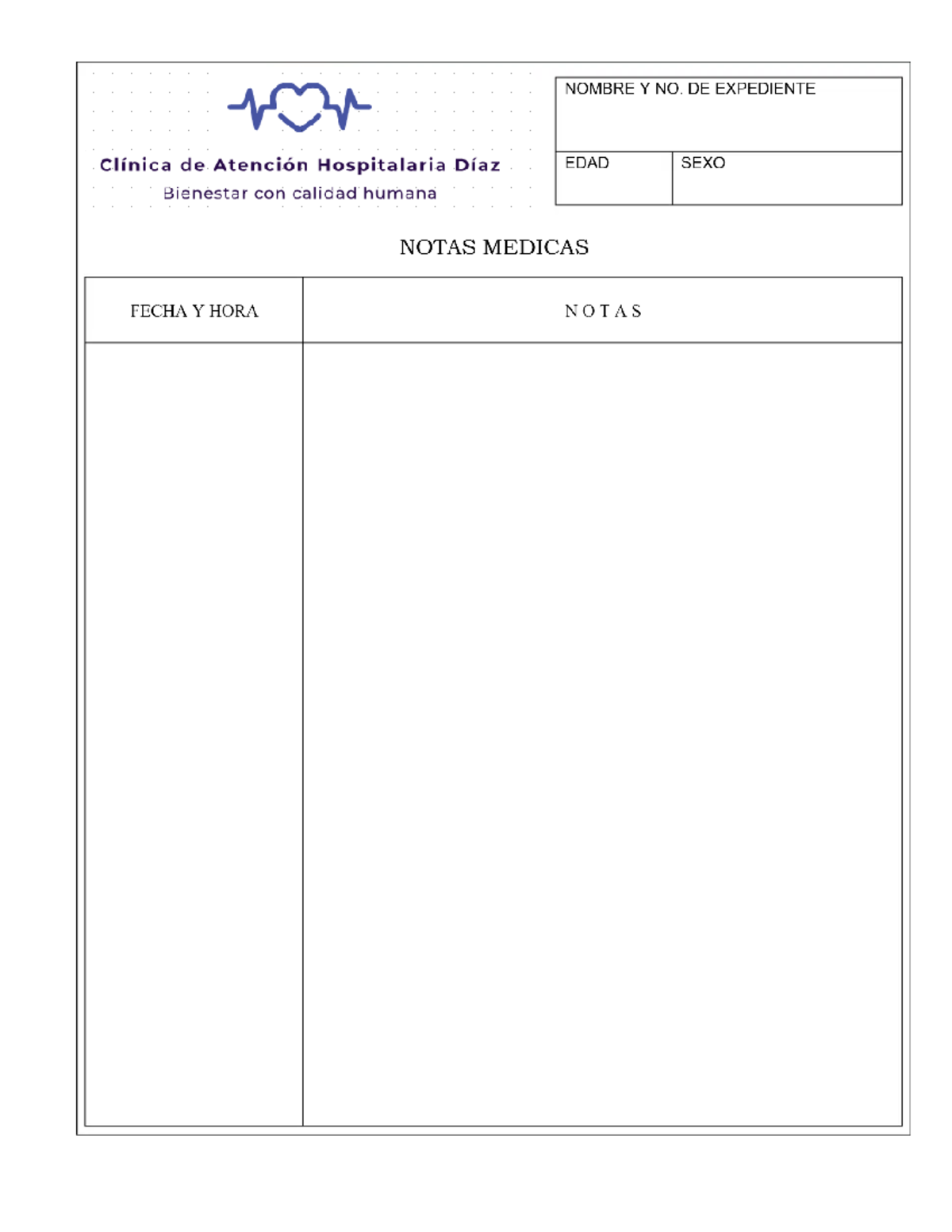 Notas médicas - Nota medica - Introducción a la clínica - NOMBRE Y NO ...