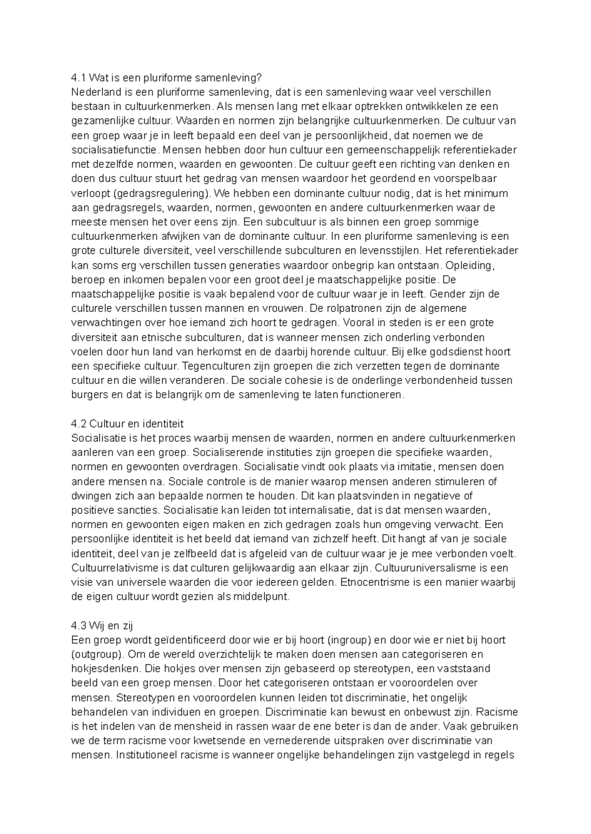 Maatschappijleer 6 - Samenvatting van Pluriforme Samenleving en Cultuur ...