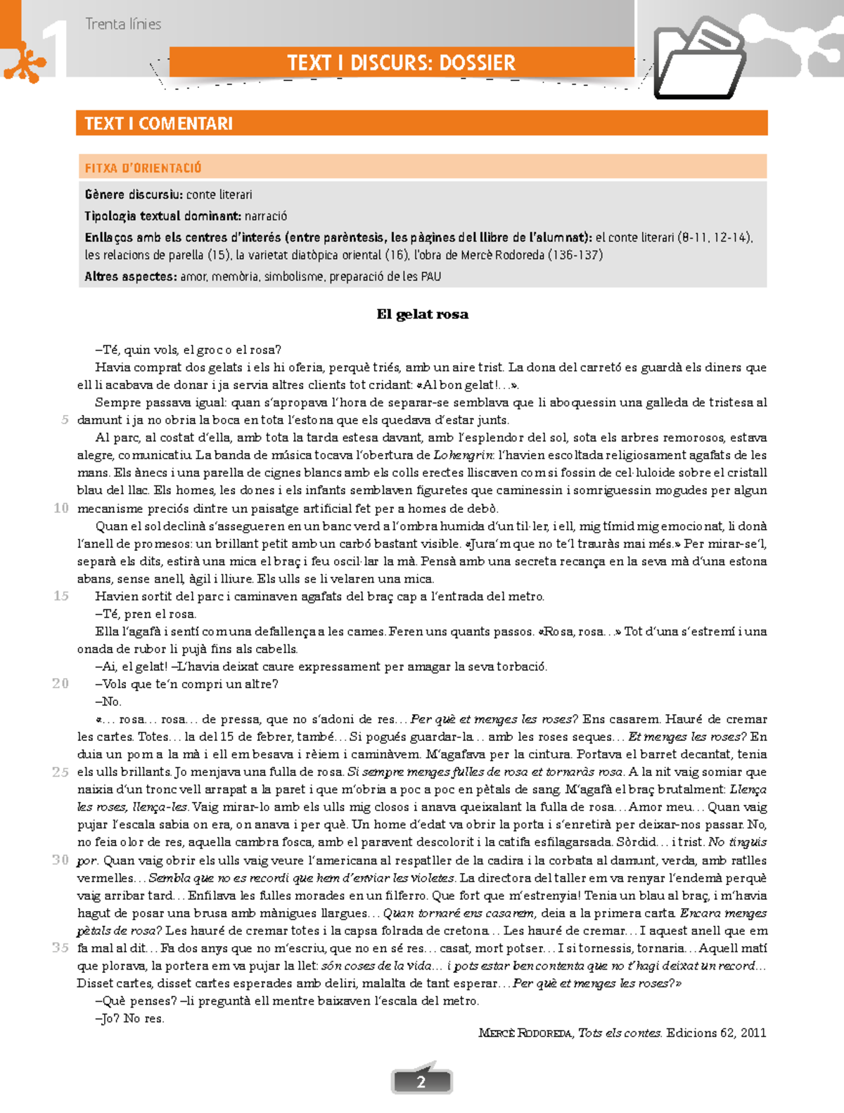 CL 1 - 1 BAT: Anàlisi del Conte Literari "El Gelat Rosa" de Mercè ...