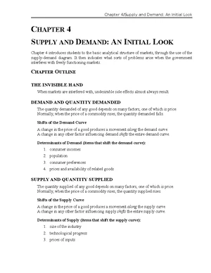 Demand and Supply - Study Notes & Assignments - Studocu