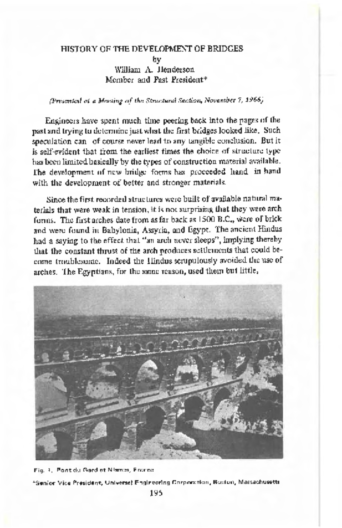HIST 101: History of Bridge Development and Engineering Evolution - Studocu