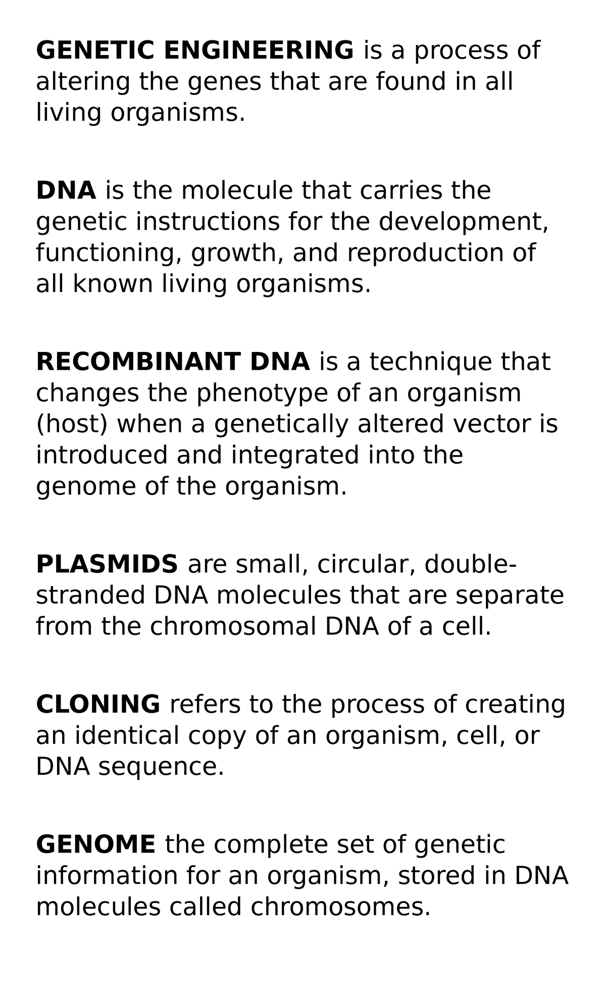 Activity 1 Gen Bio II - Notes in Gen Bio II - GENETIC ENGINEERING is a ...