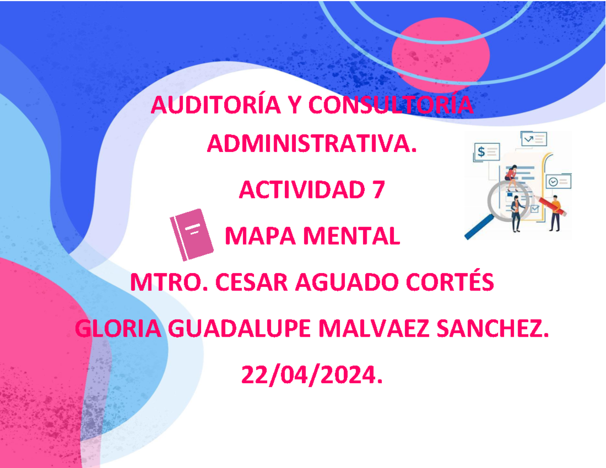 A7 Auditoría Administrativa: Mapa Mental y Conclusiones - Studocu