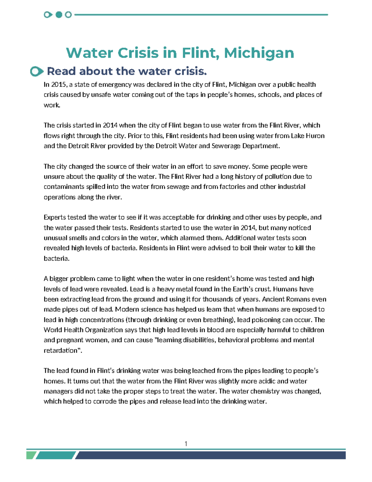 Flint Water Crisis: A Public Health Emergency Analysis - Studocu