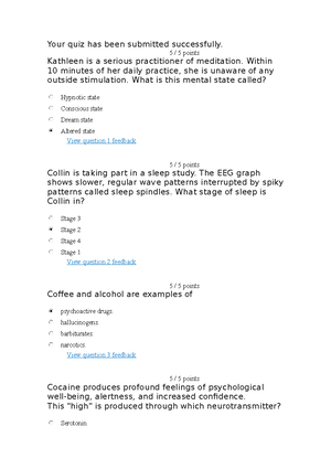 C10 M3 Assignment - Grade: A - Of the five primary components of an ...
