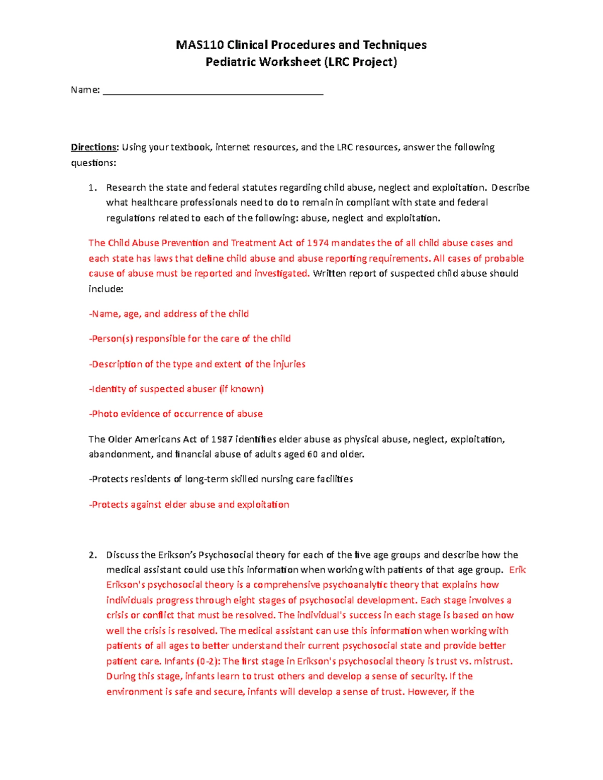 MOA110 Week 5 Assignment: Patient Scheduling & Processing Concepts - Studocu